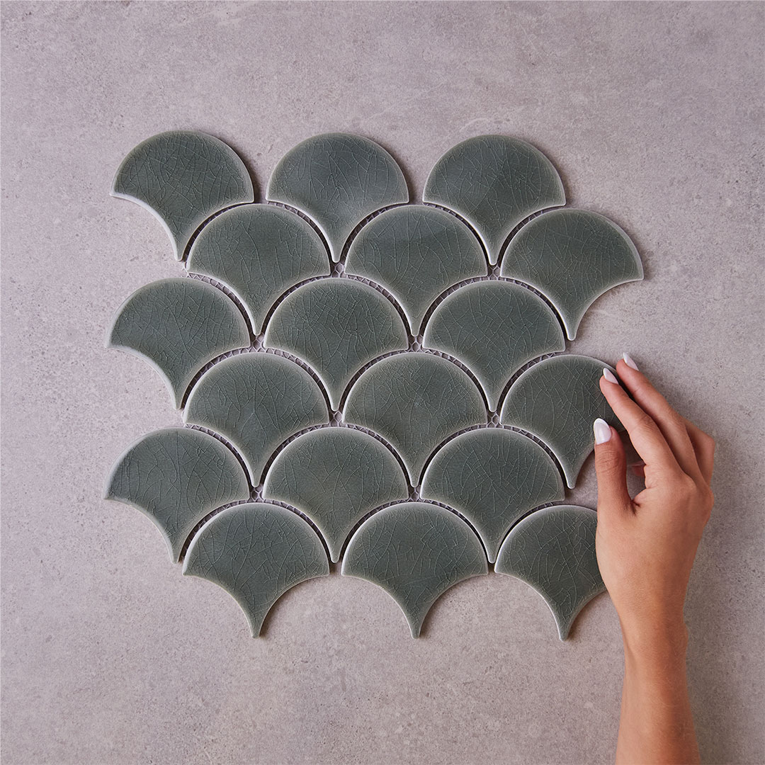 Fishscale Crackle Wave - Fika Mosaicos