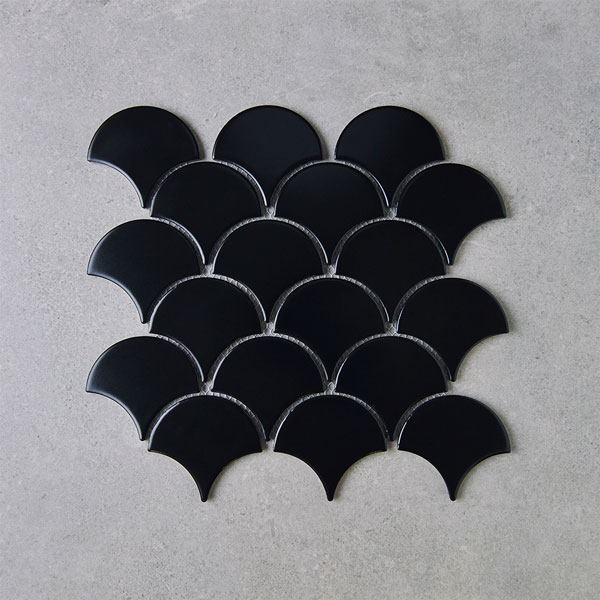 Fishscale Matte Black - Fika Mosaicos