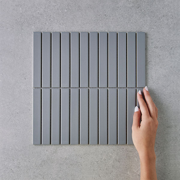 Stackbond Matte Grey - Fika Mosaicos